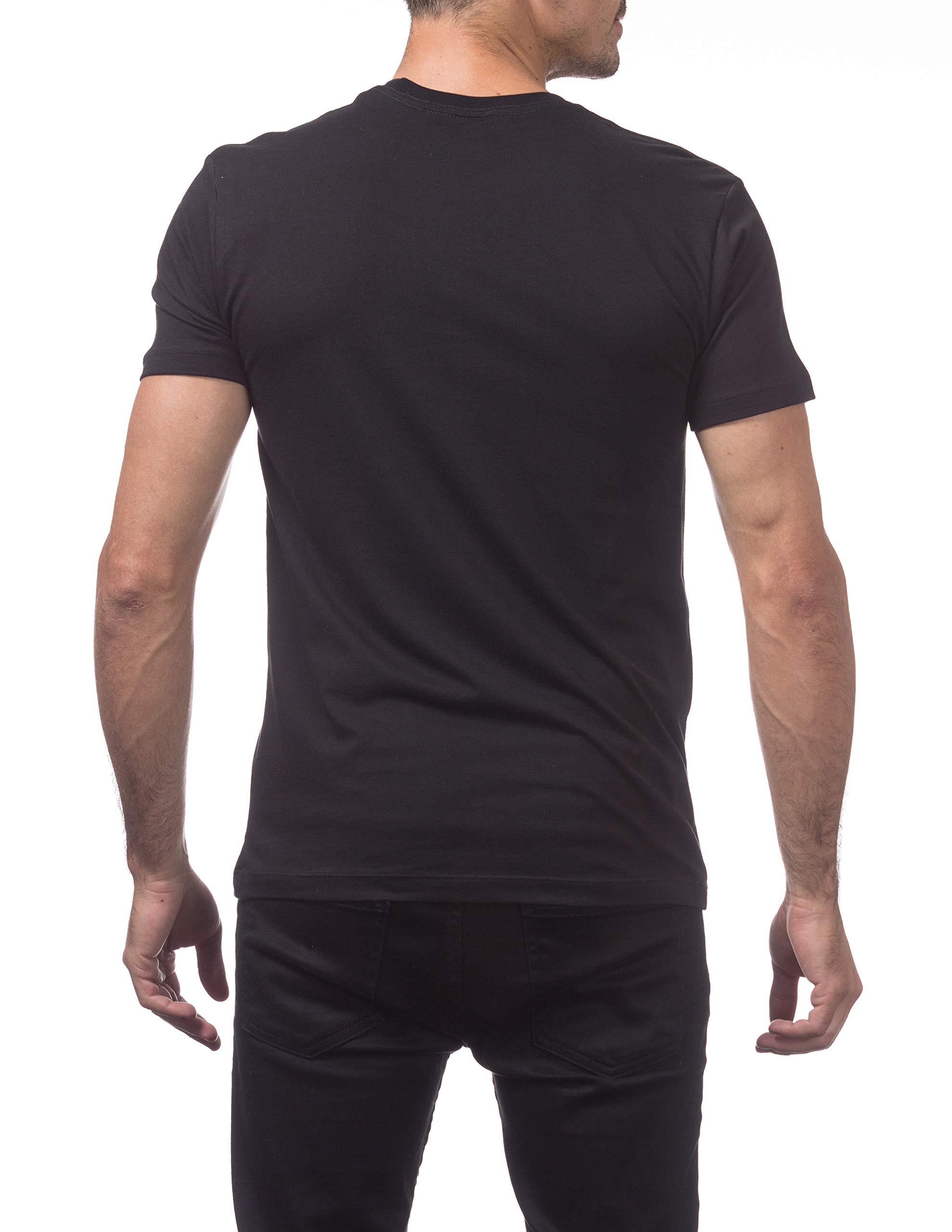 Pro Club Men's Premium Lightweight Short Sleeve T-Shirt, Black, X-Large