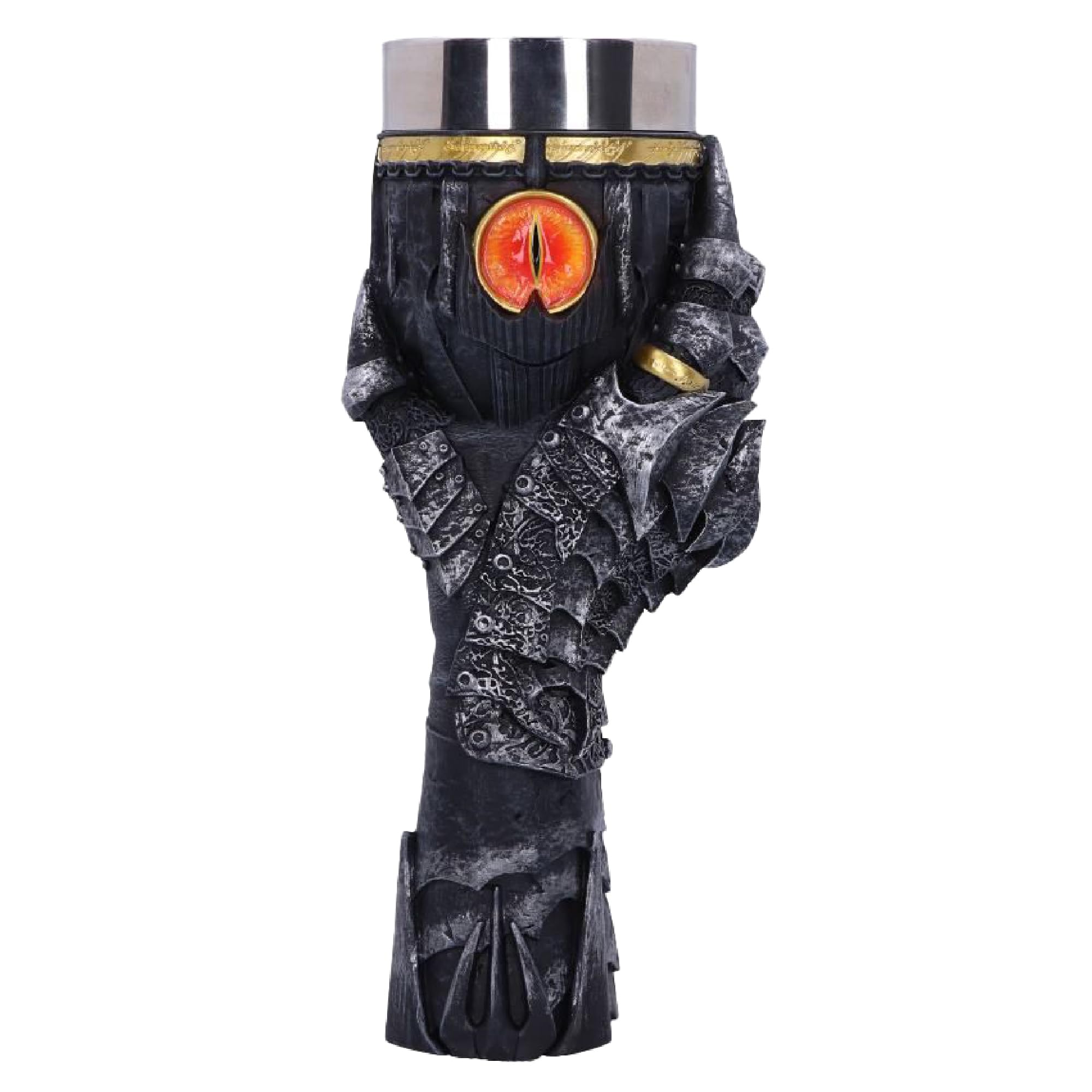 Nemesis Now Lord of the Rings Goblet - Hand-Painted Themed Drinkware, Perfect Collectible for LOTR Fans and Enthusiasts - Sauron