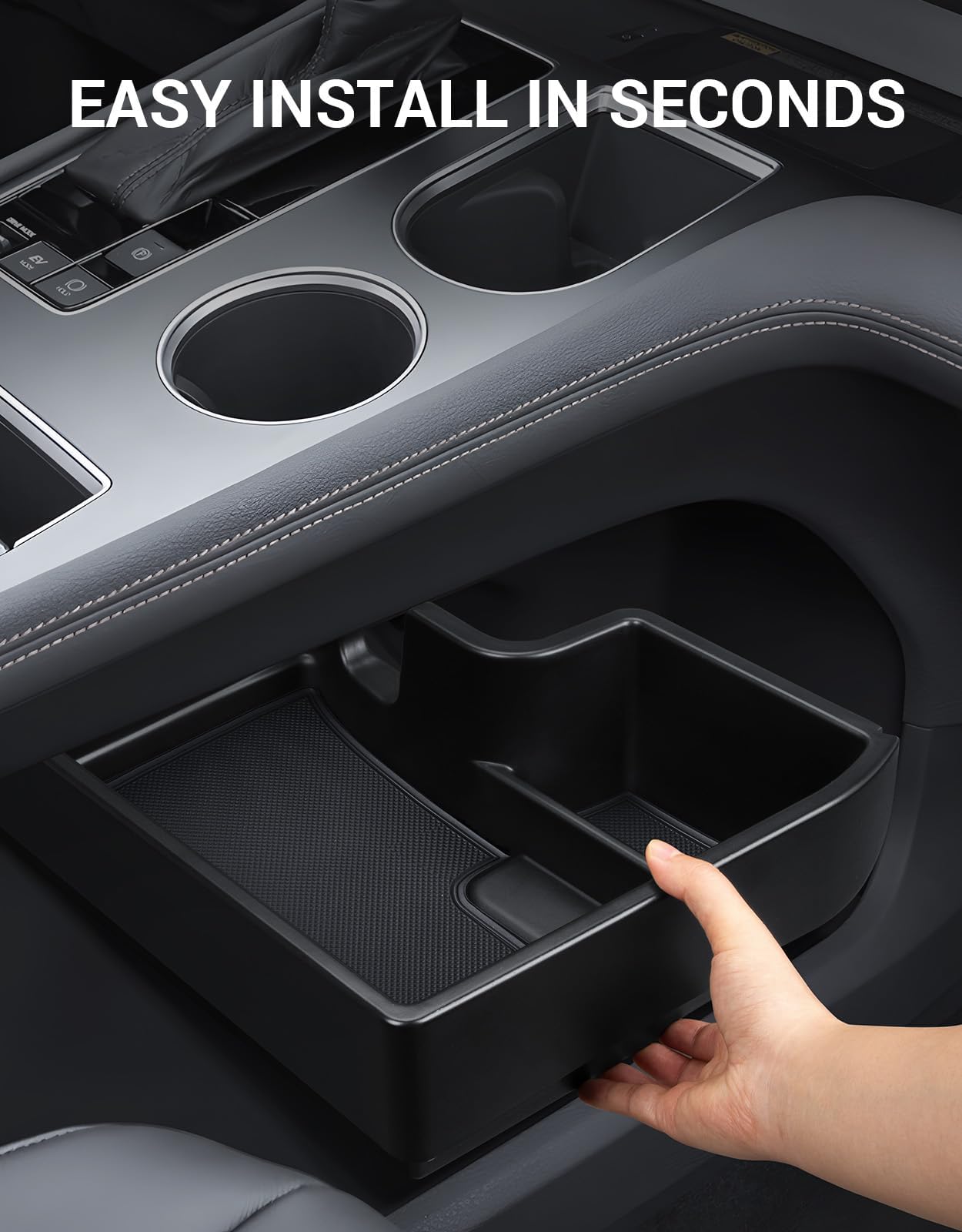 Ecarzo 2025 Upgraded Console Bottom Organizer Compatible with 2021-2025 Toyota Sienna Accessories, Lower Center Console Tray Storage Box with Multiple Compartments