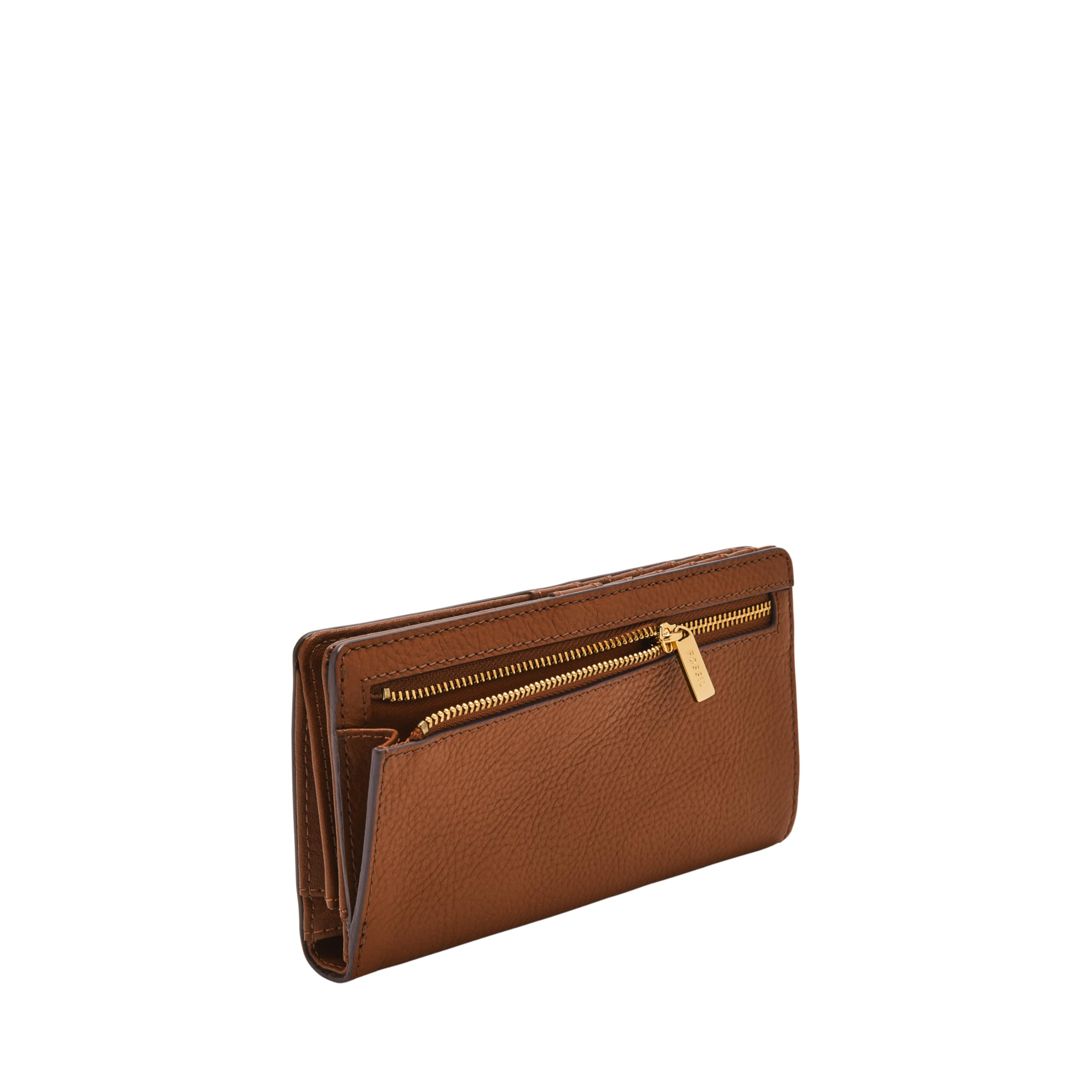 Fossil Women's Liza Leather Wallet Slim Minimalist Bifold, Brown (Model: SL7891G200)