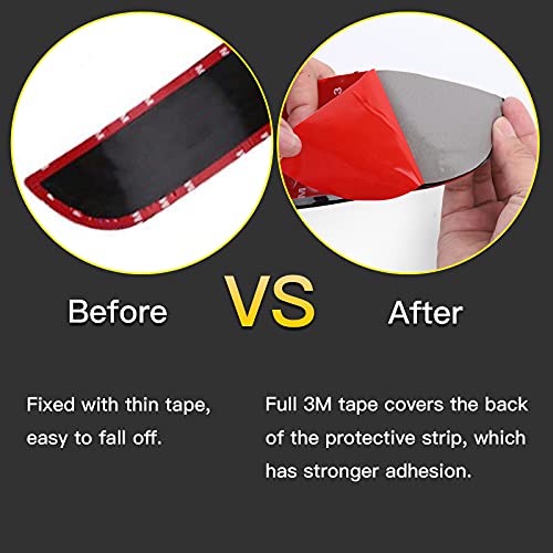 GZRUICA Rear Bumper Protector Guard Trunk Rubber Protection Strip Rubber Scratch-Resistant Trunk Door Entry Guards Car Accessory for SUV/Cars - Universal Sports Full Black with Full 3M Tape Pack-1