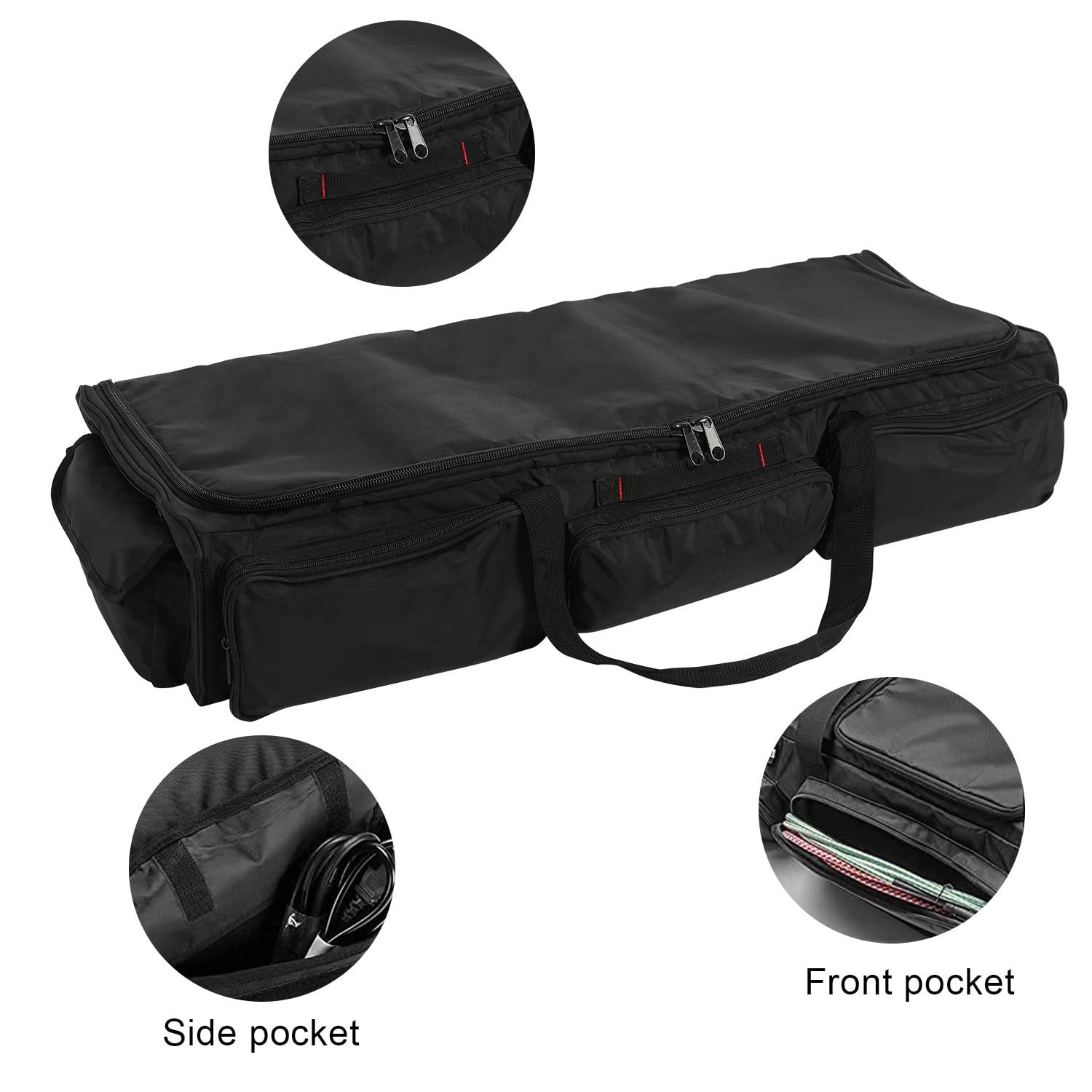 Winunite Compatiable with 2025-2024 F150 4 Doors Underseat Storage Bag Full Size Pickup Under Seat Organizer with 3 Detachable Inner Dividers Anti-slip Bottom Bag