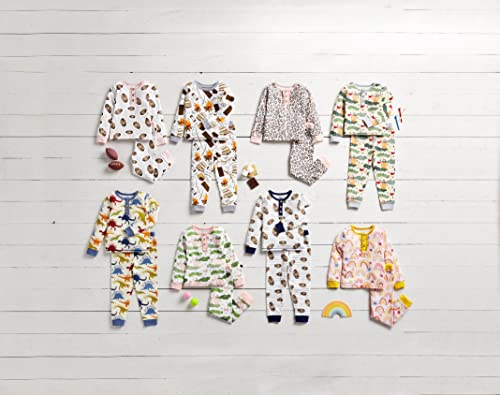 Mud Pie baby girls Rainbow Pajama Set and Toddler Sleepers, Pink, 4T US