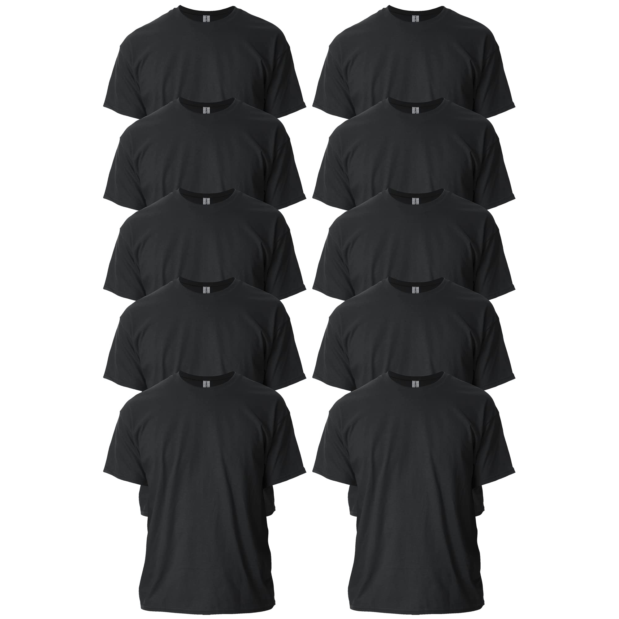 Gildan Adult Ultra Cotton T-Shirt, Style G2000, Multipack, Black (10-Pack), X-Large