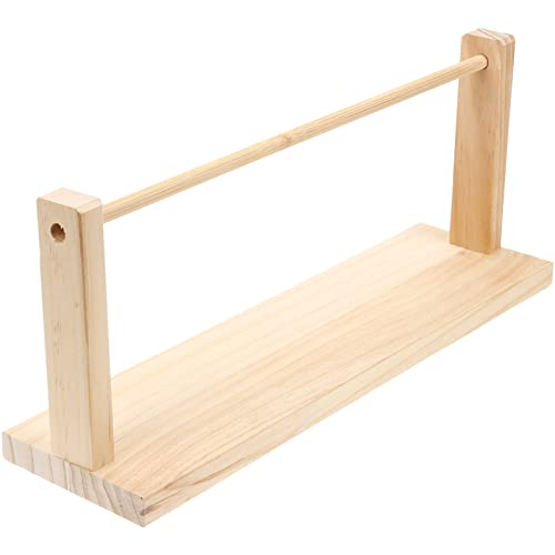 Gadpiparty Vintage Rotatable Wood Bobbins Stand Twine Dispenser Thread Holder Hair Braiding Rack Spool Wooden Braid Stand Sewing Ribbon Yarn Storage Organizer Crafts Accessories