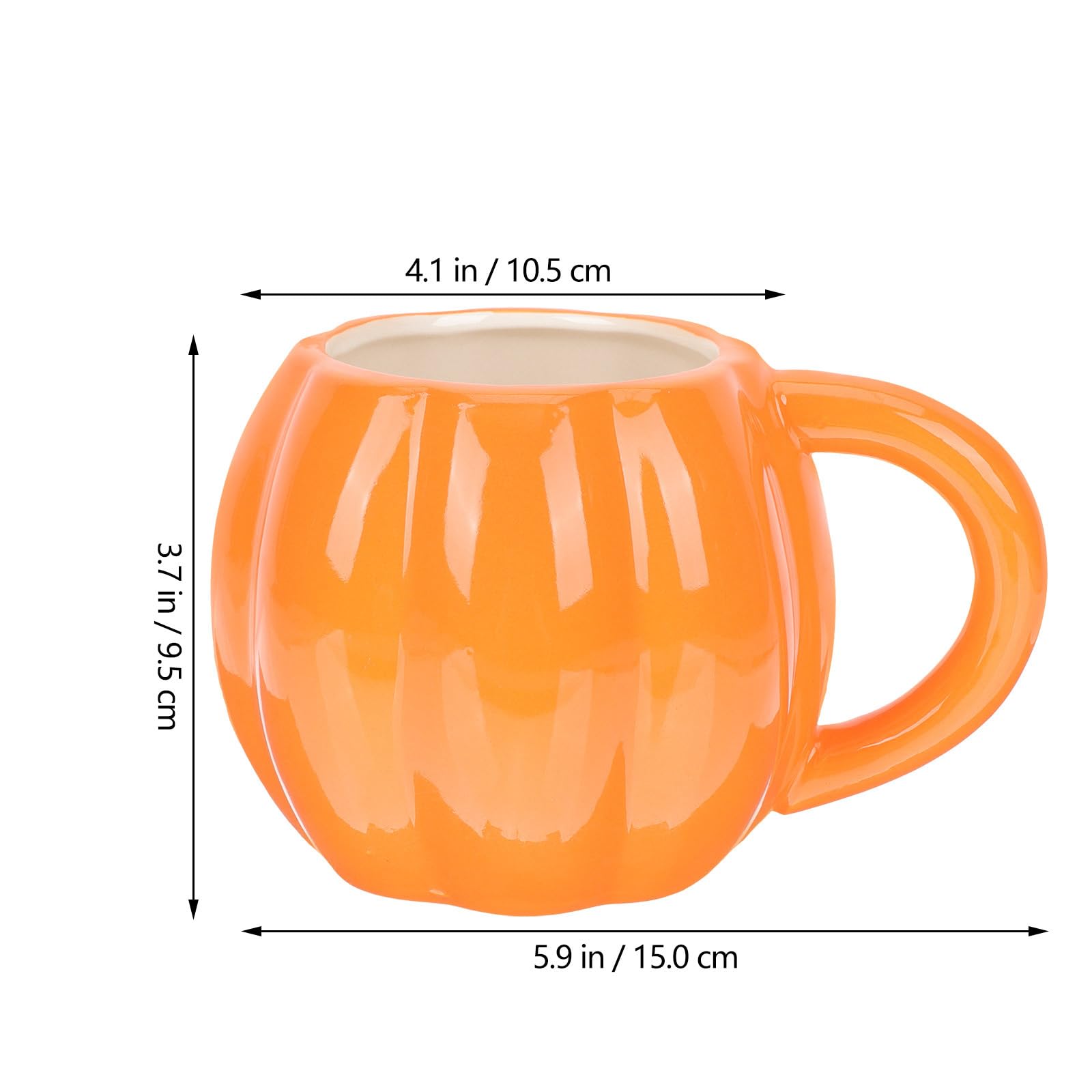2PCS Halloween Pumpkin Coffee Mug: Ceramic Pumpkin Cup Fall Coffee Cup Camp Mug Campfire Mug Thanksgiving Ceramic Cup for Home Women Men Mom Dad(500ml)