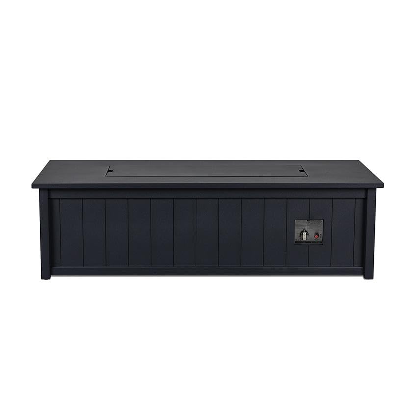 Lakeview Landon Bay 70 Inch Rectangle Metal Natural Gas Fire Pit Table with Hidden Tank (Ships as Propane w NG Conversion Kit) - SC-13042NG-CHRC