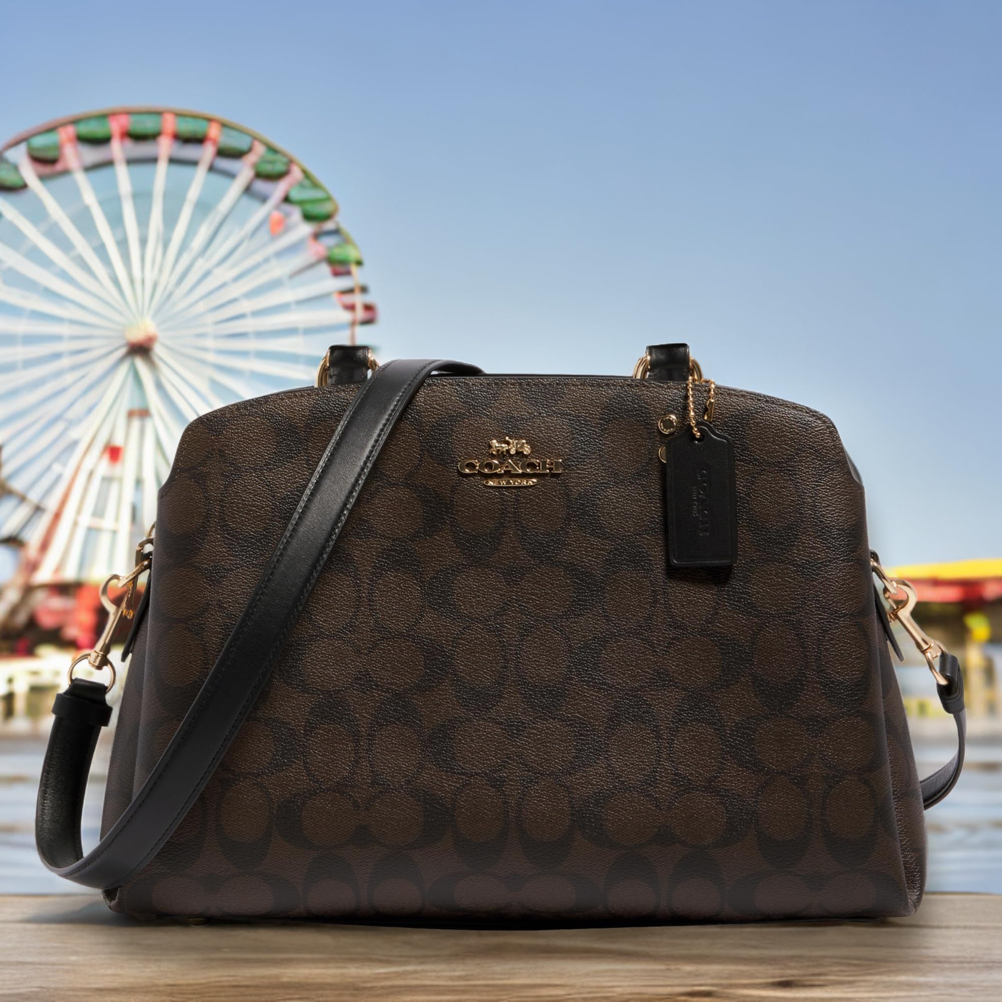 COACH Lillie Carryall, Brown Black