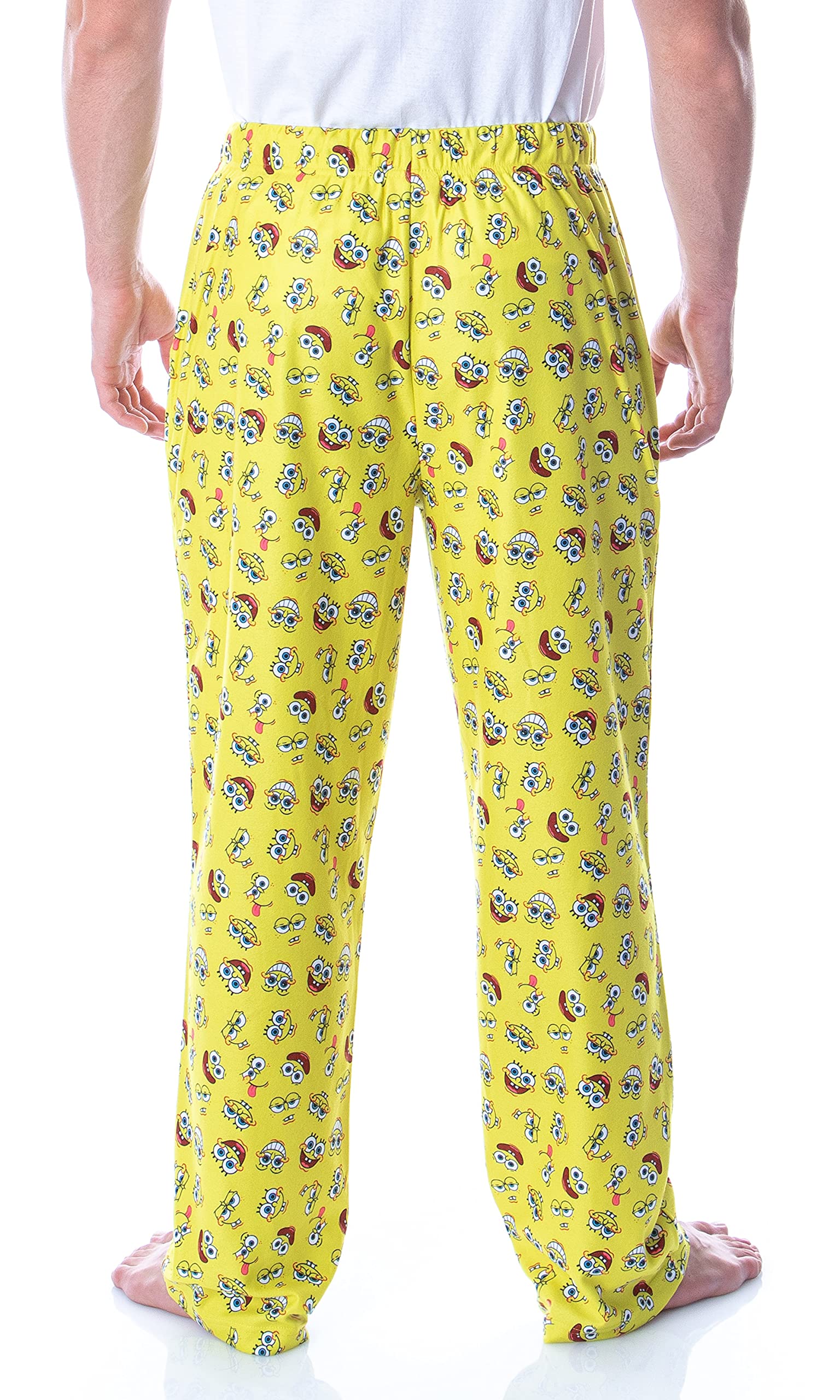 Nickelodeon Men's Spongebob Squarepants Face Expressions Loungewear Pajama Pants (X-Large) Yellow
