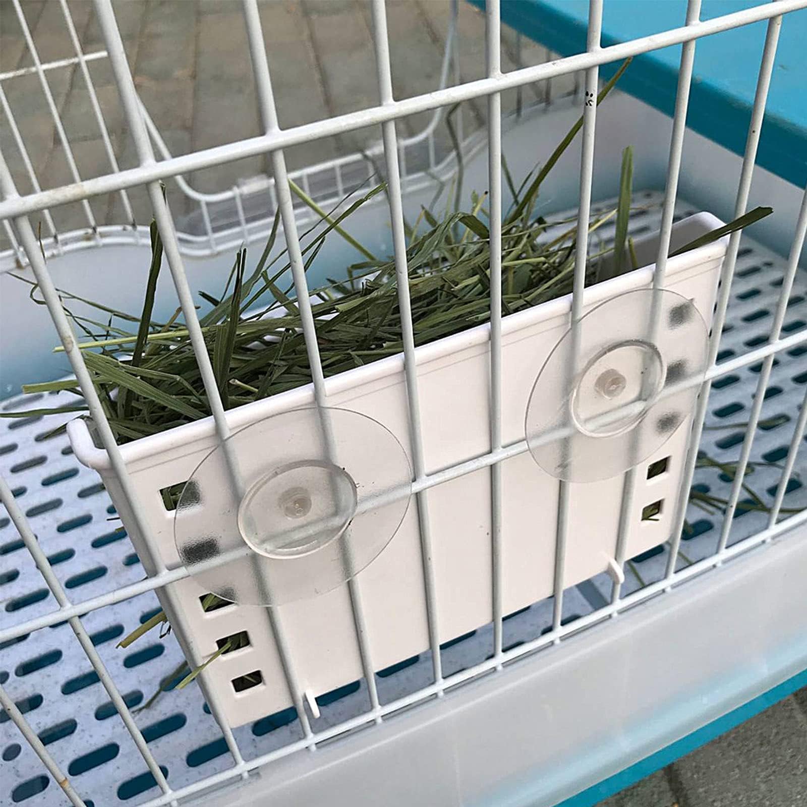 kathson Hay Feeder for Rabbit, Bunny Hay Holder Guinea Pig Hay Feeder Plastic Hay Rack for Rabbits Small Animal Chinchilla Ferret (7.5 X 4.7 X 5.5 inch)