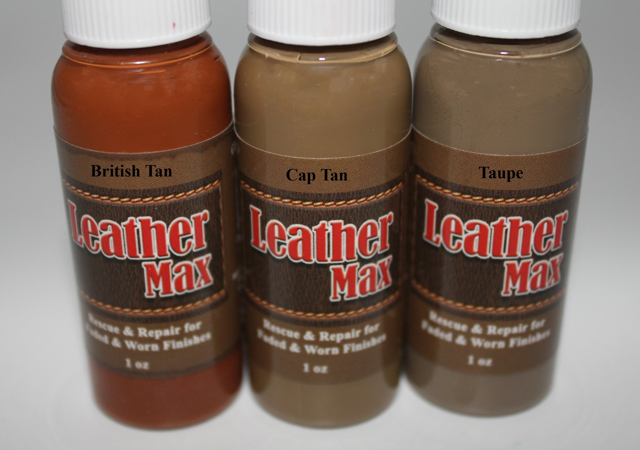 Leather Repair Kit/Leather Color Kit/Cleaner/Color Restorer/Sponge Applicator (Leather Repair) (Vinyl Repair) (Leather Dye) (Taupe)