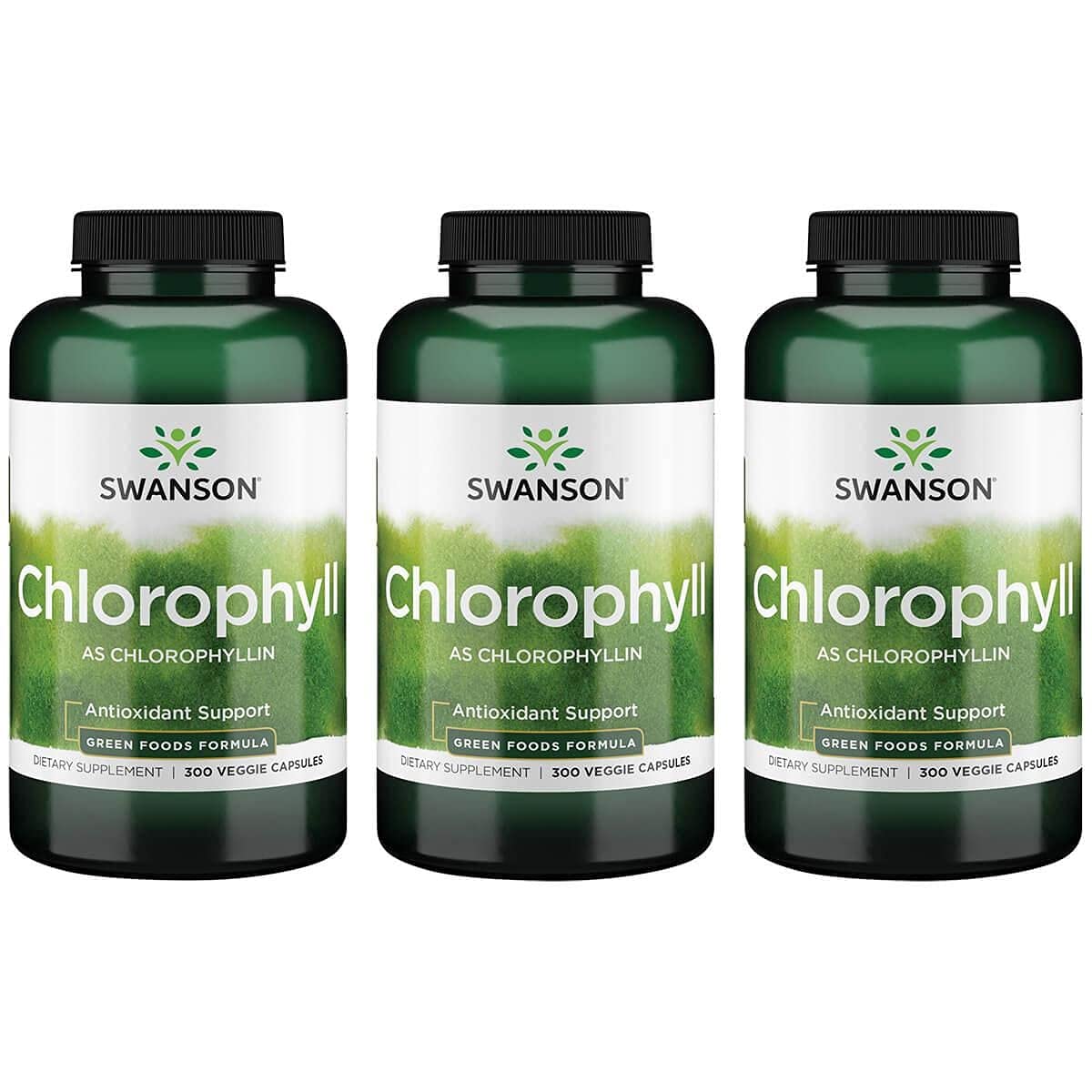 Swanson Chlorophyll 60 Milligrams 300 Veg Capsules (3 Pack)