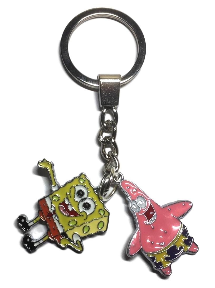 Spongebob and Patrick Characters Enamel Metal Charms Keychain Keyring
