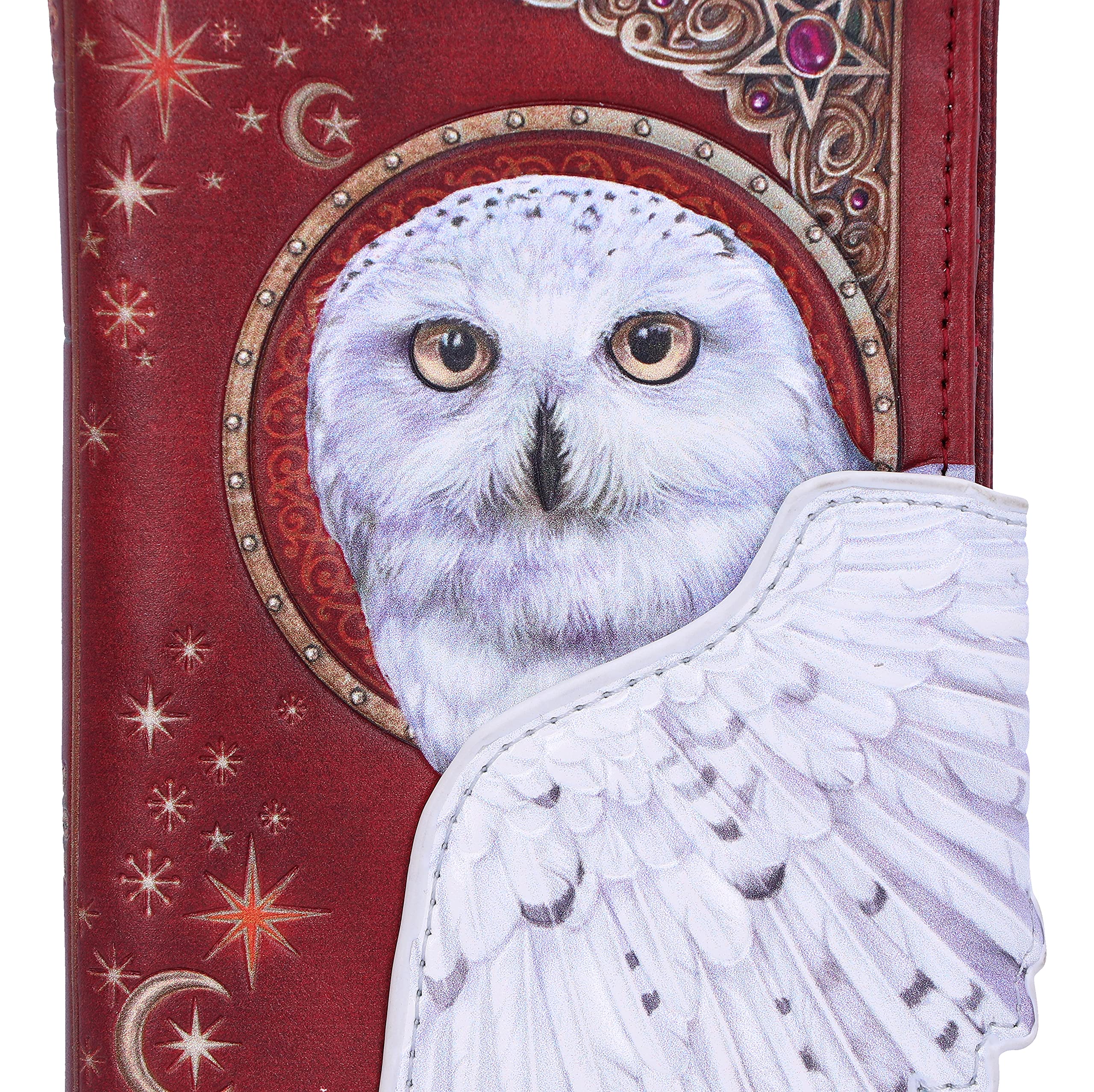 Nemesis Now Embossed Purse, Gothic Wallet, 18.5cm - Snowy Owl