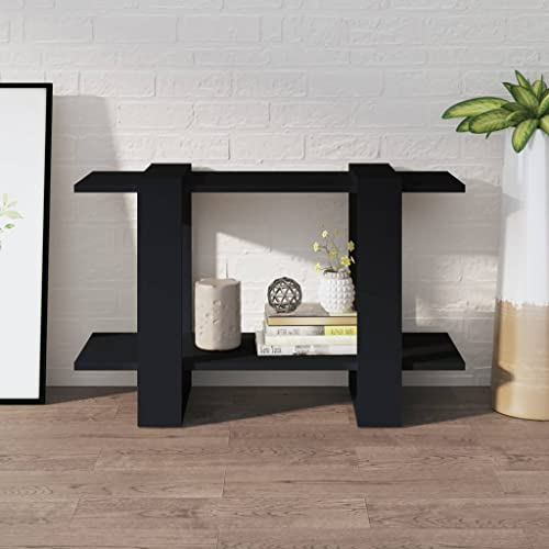 DYRJDJWIDHW Book Cabinet/Room Divider Shelving,Bookcase with Doors,White Bookcase,Suitable for Study, Bedroom, Office, Living Room,Black 31.5"x11.8"x20.1"