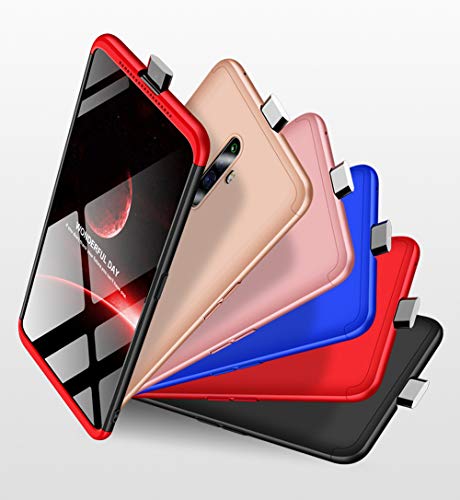 ZSCHAO Case for Oppo Reno2 Z - 360 Degree Ultra Slim Anti-Shock with Tempered Glass - Matte, Pink Gold, Shock-Absorbent, Anti-Slip