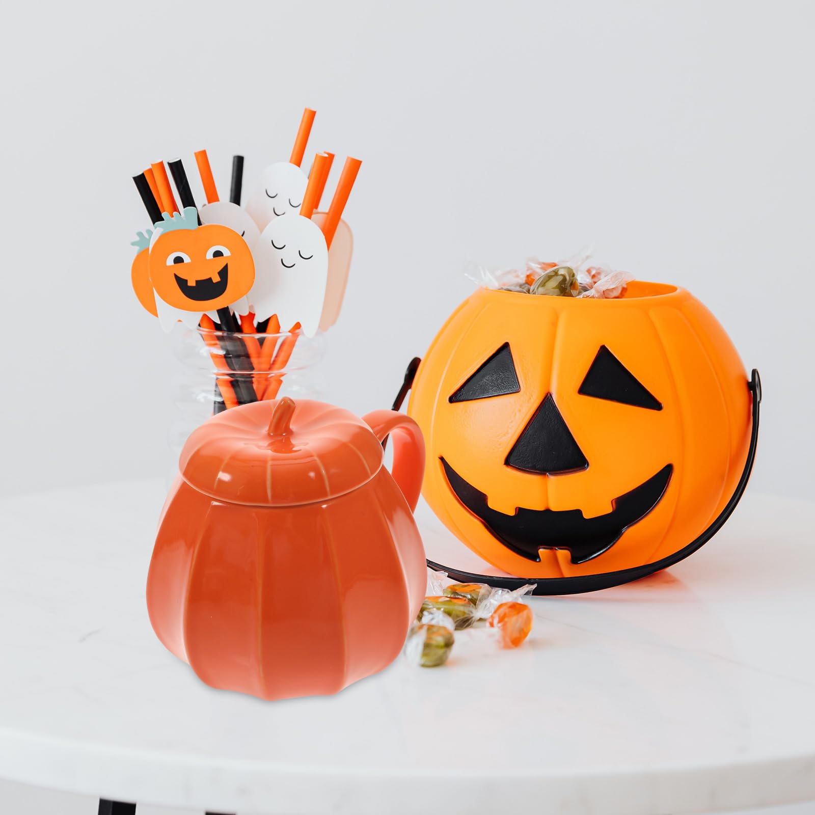 Cabilock Halloween Pumpkin Mug Fall Mug: Funny Halloween Coffee Mug Ceramic Tea CupCute Halloween Water Cups Fall Drinkware Accessories for Women Her Sister Mom Dad