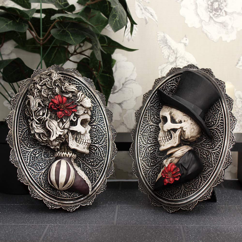 Nemesis Now Handsome Wall Plaque 24cm Grey, Polyresin, 22cm
