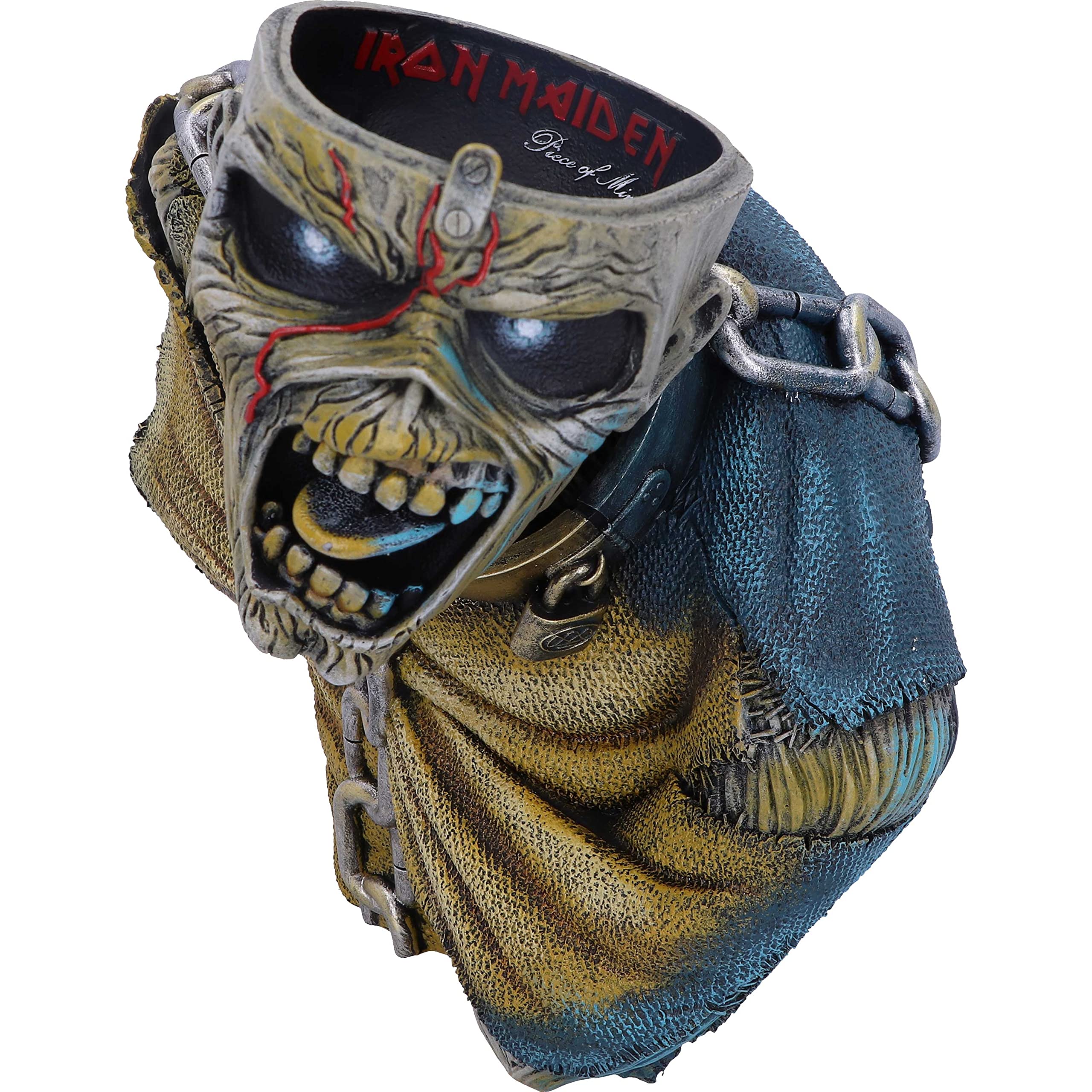 Nemesis Now Iron Maiden Piece of Mind Bust Box (Small) 12cm, Resin, Officially Licensed Iron Maiden Merchandise, Piece of Mind Eddie Bust Box, Bust and Storage Box, Cast in Resin, Hand-Painted