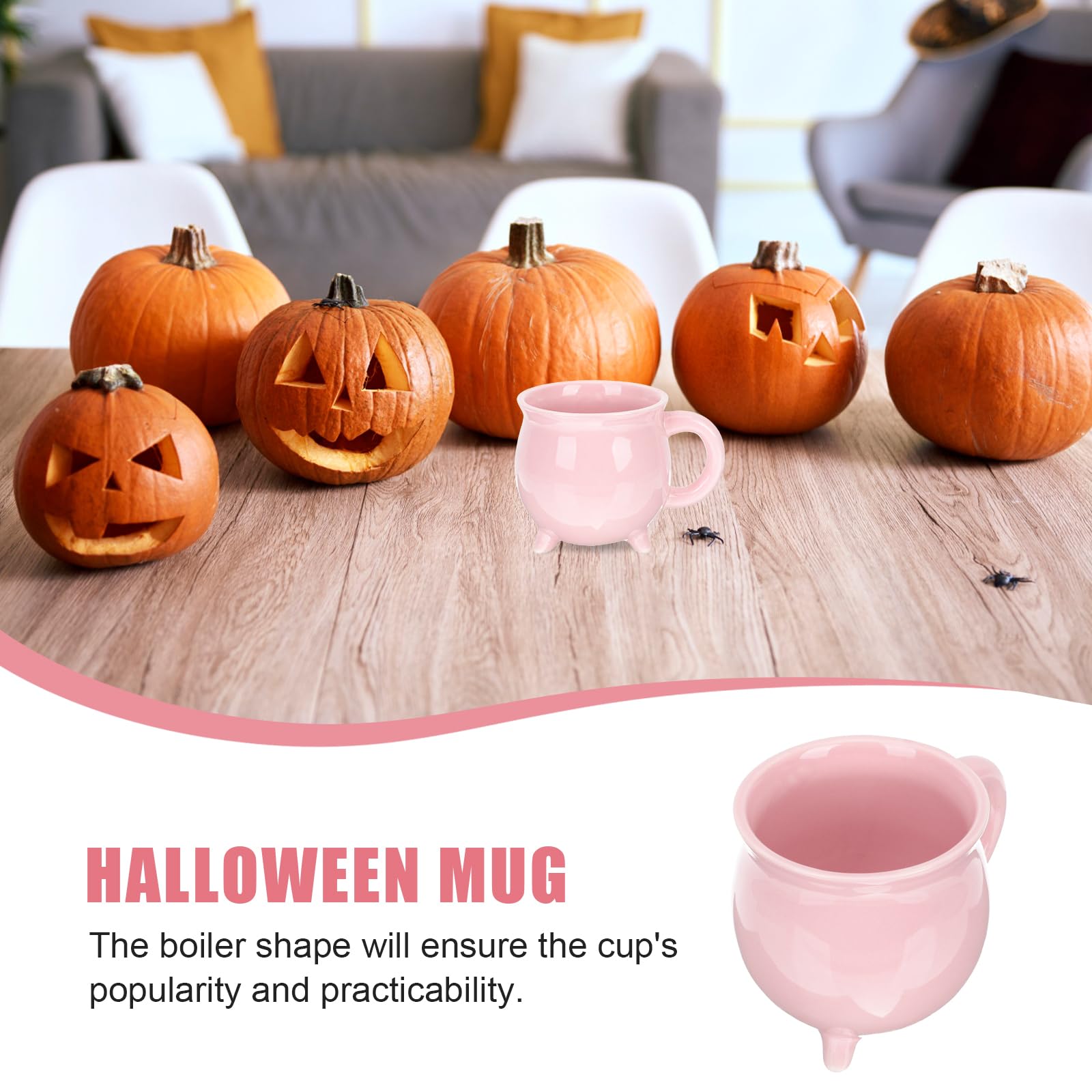 Healeved Witch's Cauldron 450ml Ceramic Witch Mug - Novelty Brew Mug