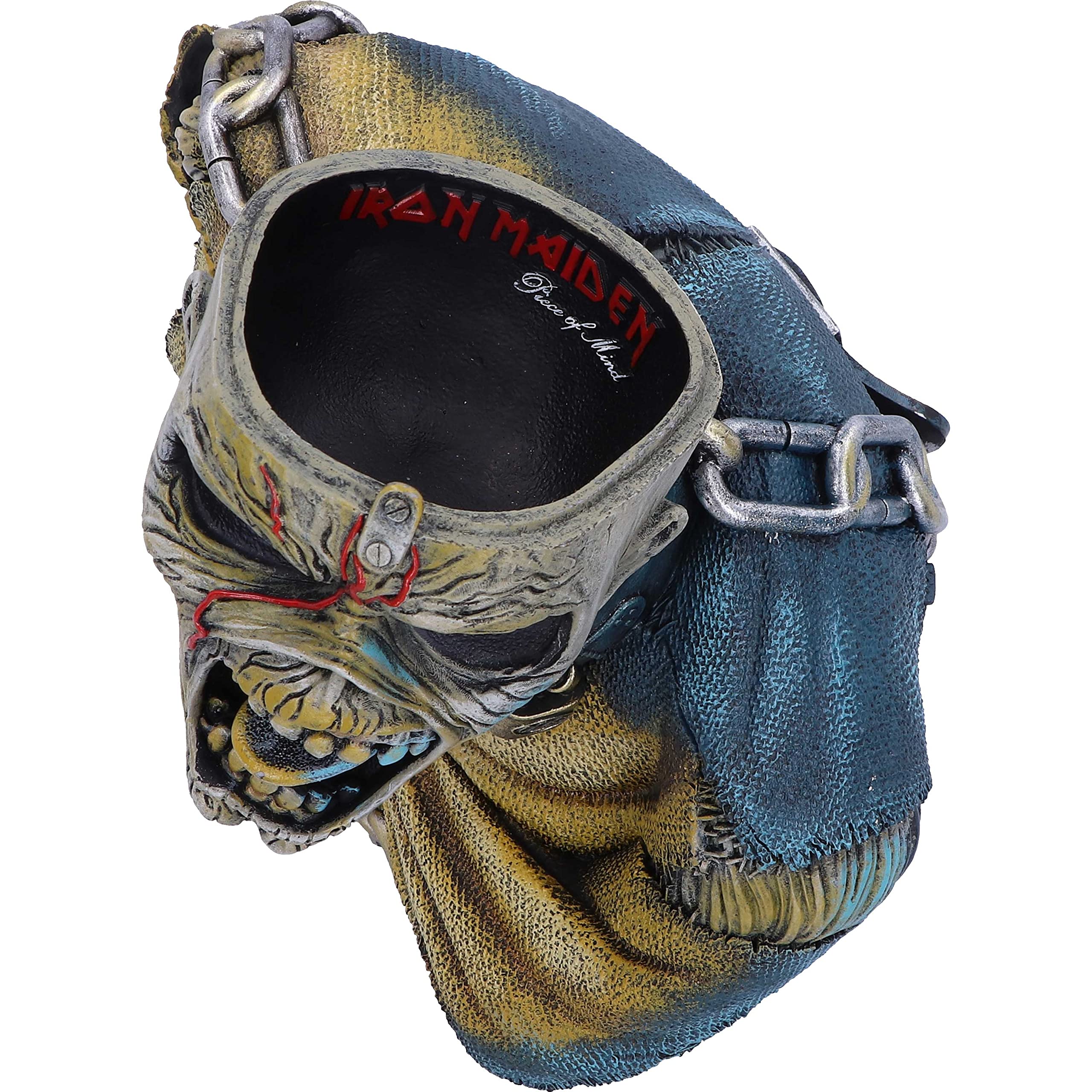 Nemesis Now Iron Maiden Piece of Mind Bust Box (Small) 12cm, Resin, Officially Licensed Iron Maiden Merchandise, Piece of Mind Eddie Bust Box, Bust and Storage Box, Cast in Resin, Hand-Painted