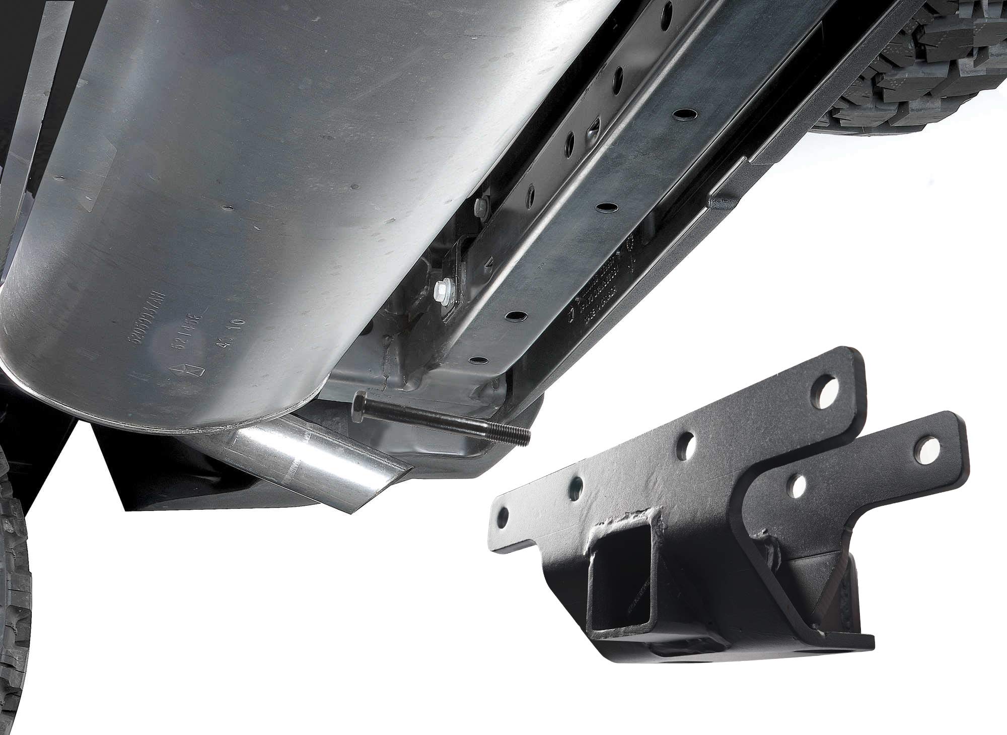 u-Box Wrangler 2in Standard Receiver Hitch Towing Rear Trailer Black for 07-18 Jeep JK Wrangler Rear Bumper