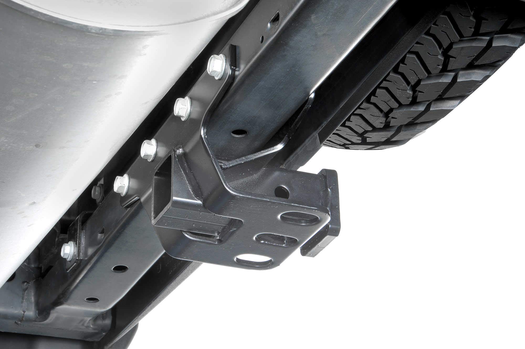 u-Box Wrangler 2in Standard Receiver Hitch Towing Rear Trailer Black for 07-18 Jeep JK Wrangler Rear Bumper