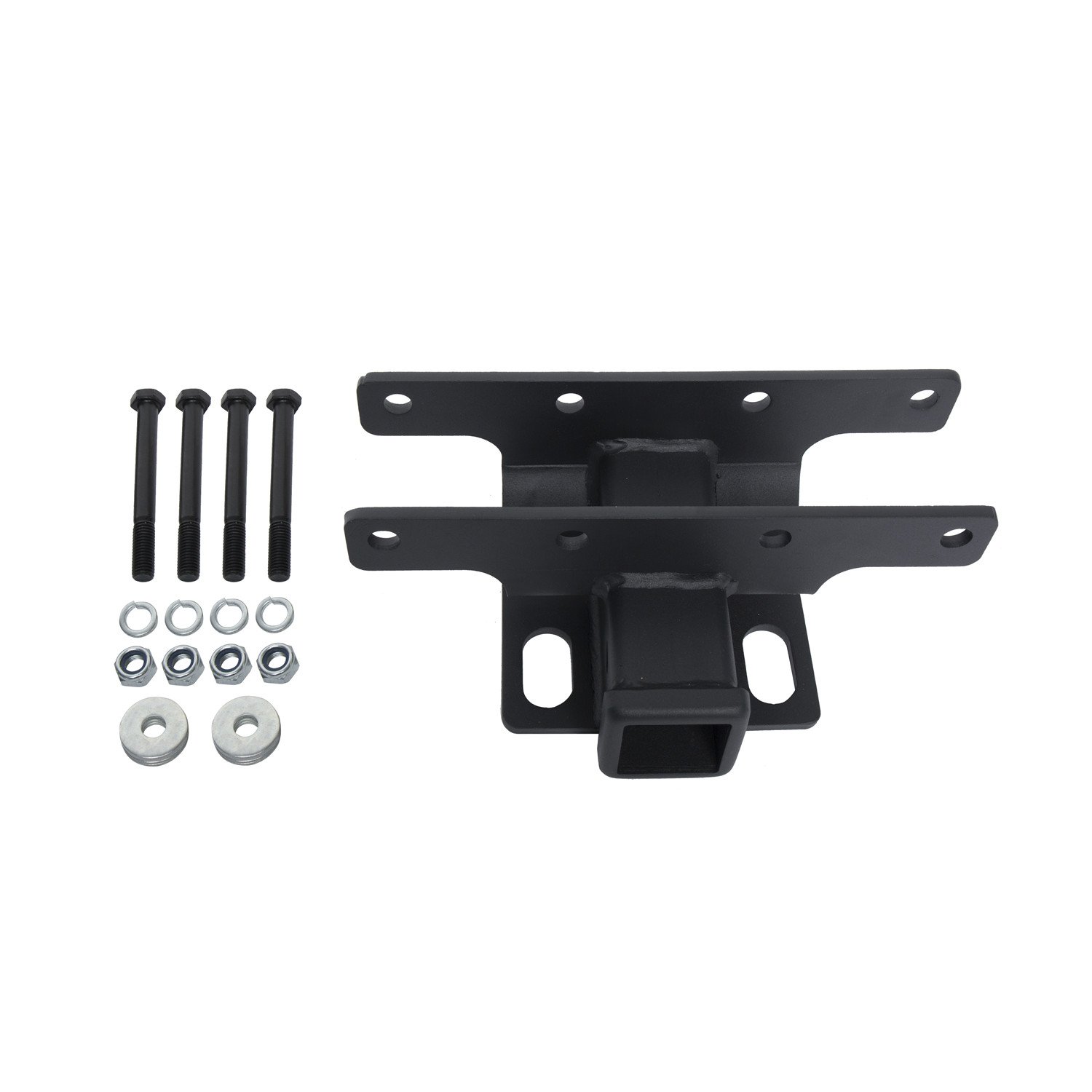 u-Box Wrangler 2in Standard Receiver Hitch Towing Rear Trailer Black for 07-18 Jeep JK Wrangler Rear Bumper