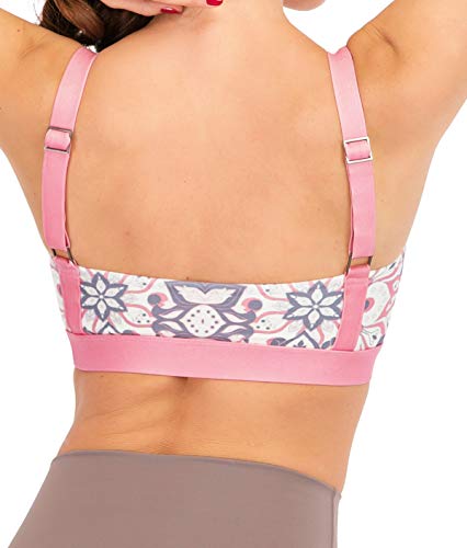 Chisportate Women's Sports Bra Medium Impact Padded Bra Comfort Yoga Bra Workout Tops for Running Gym Activewear