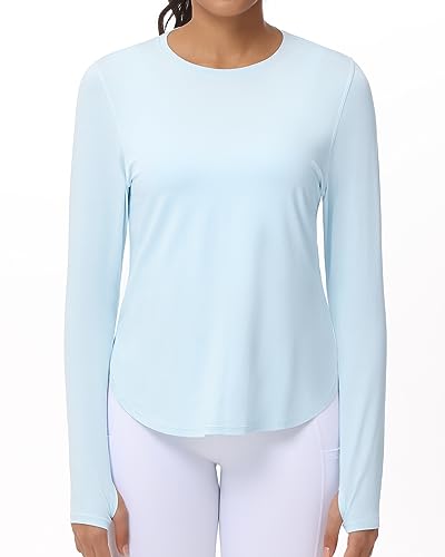 Dragon Fit Womens Lightweight Workout Shirts Slim Fit Long Sleeve Yoga Tops with Thumb Hole