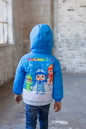 CoComelon JJ Cody Nico Baby Boys Zip Up Fashion Puffer Jacket Blue 24 Months