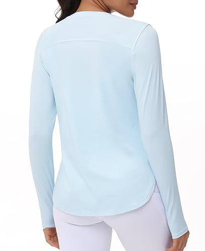 Dragon Fit Womens Lightweight Workout Shirts Slim Fit Long Sleeve Yoga Tops with Thumb Hole