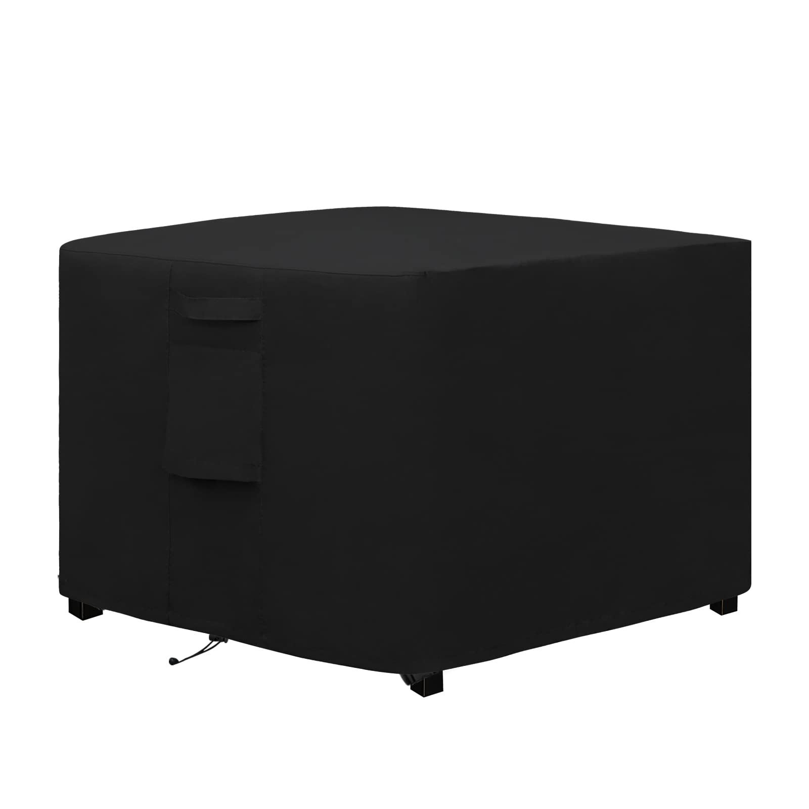 Easy-Going Outdoor Fire Pit Cover Square 40" Lx40 Wx24 H, Durable Outdoor Gas Firepit Cover, Waterproof and Weatherproof Cover for Fire Pit, Black