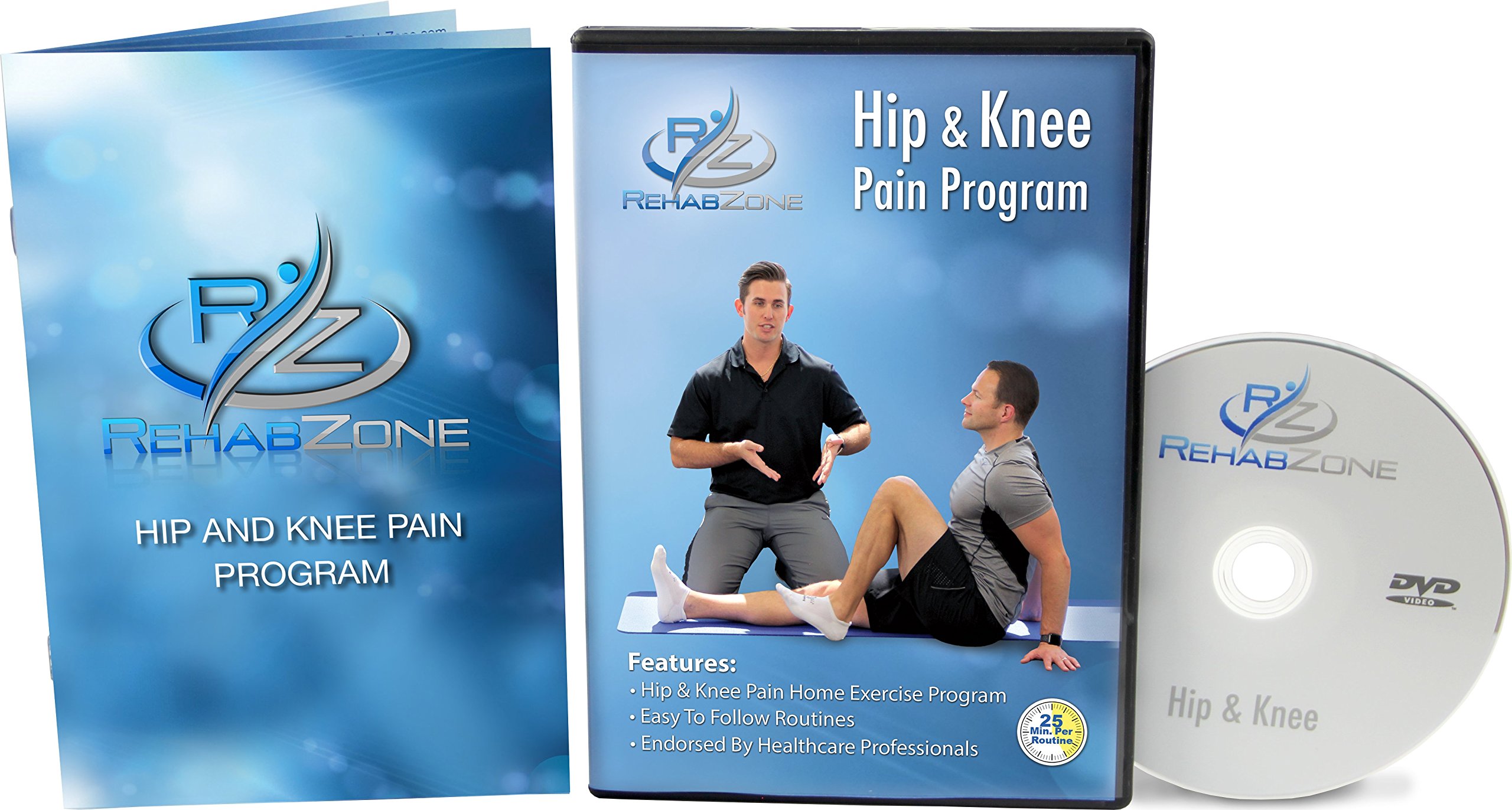 RehabZone Hip and Knee Pain Program: Physician Endorsed Home Rehabilitation DVD Program Created for Those Seeking to Reduce Hip or Knee Pain