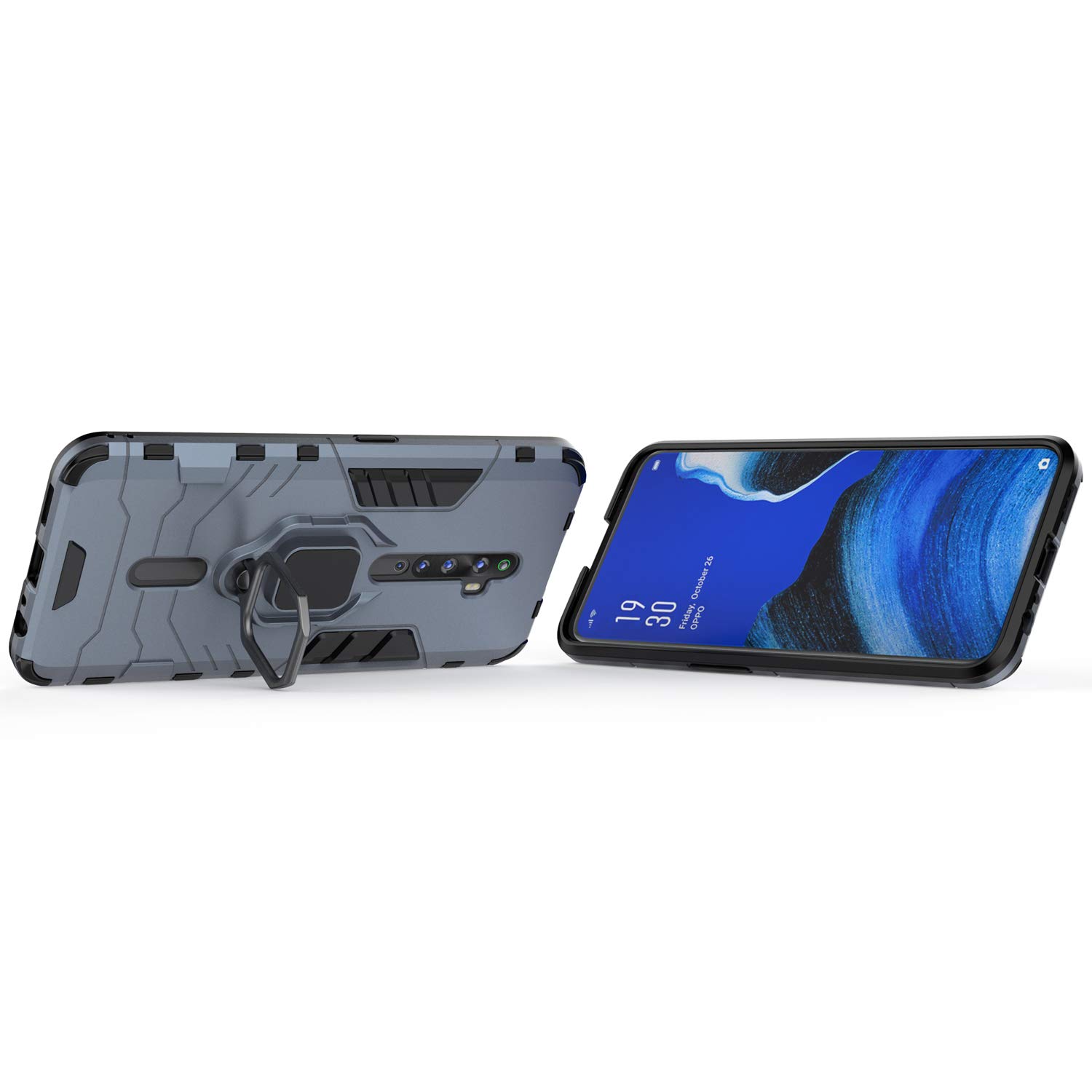 J&H Phone Case for Oppo Reno2 Z,Ring Holder Case for Oppo Reno2 Z, Finger Loop Case with 360 Degree Rotatory Ring Stand for Oppo Reno2 Z