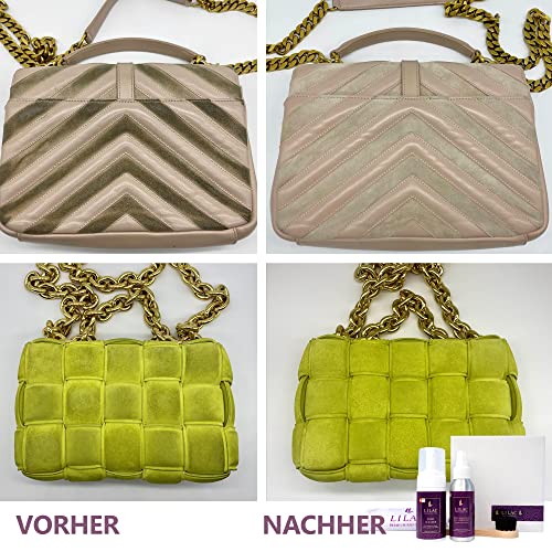 Lilac Premium Leather Care Set Swiss Made Professional Suede and Textile Care Products for Handbags (Suede and Textile Set), 5.4 Ounce