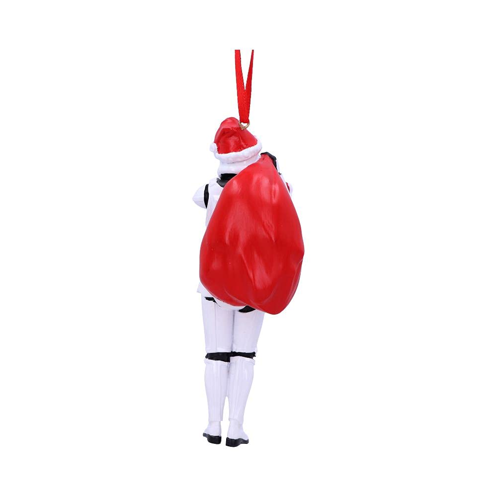 Nemesis Now Stormtrooper Santa Sack Hanging Ornament 13cm, Resin, White, Officially Licensed Stormtrooper Merchandise, Christmas Decoration, Cast in The Finest Resin, Expertly Hand-Painted