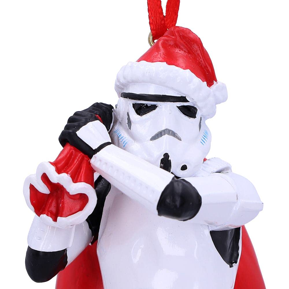 Nemesis Now Stormtrooper Santa Sack Hanging Ornament 13cm, Resin, White, Officially Licensed Stormtrooper Merchandise, Christmas Decoration, Cast in The Finest Resin, Expertly Hand-Painted