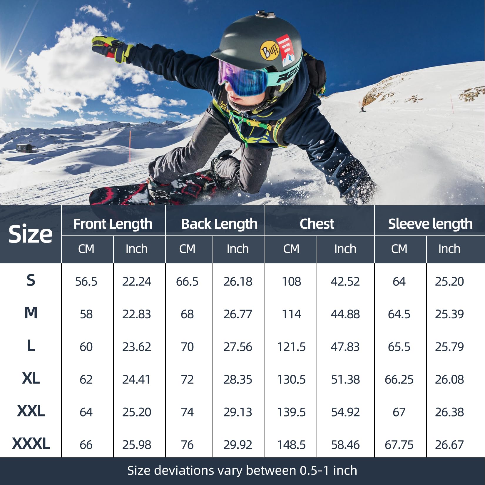 CAMEL CROWN Women's Ski Jacket Thicken Winter Snow Coat Warm Fleece Mountain Waterproof Female Jacket Hooded Windbreaker Blue 3XL