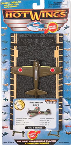 Hot Wings Planes Zero with Connectible Runway, Green