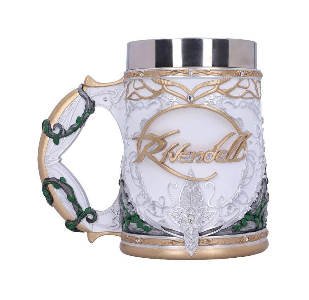 Nemesis Now Officially Licensed Lord of The Rings Rivendell Tankard, White, 15.5cm