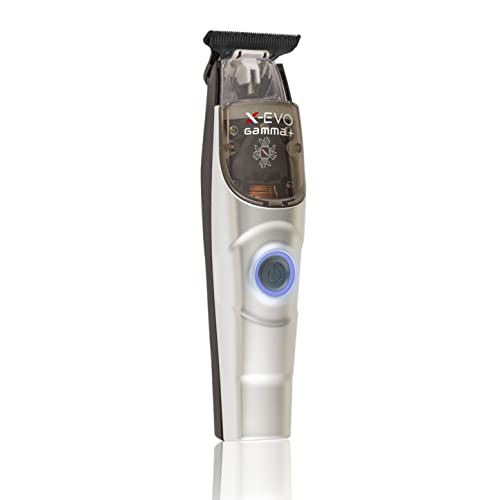 GAMMA+ X-Evo Trimmer Microchipped Magnetic Motor with Interchangeable Lids Matte Colors, 3 Guards, Charging Stand