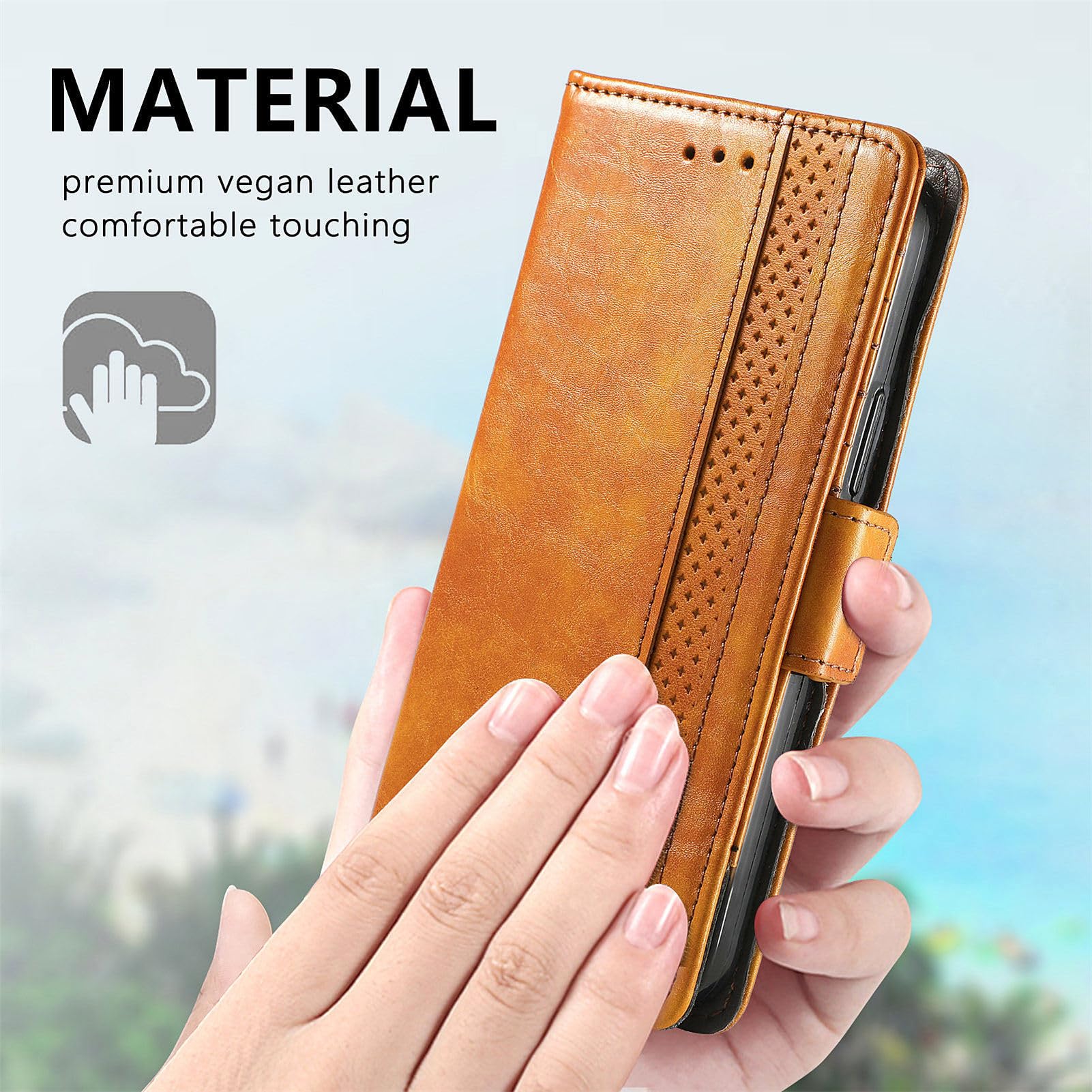 Compatible with Oppo Reno2 Cover,Compatible with Oppo Reno 2 PU Leather Card Slot Magnetic Closure Flip Stand Wallet Protective Case HEI