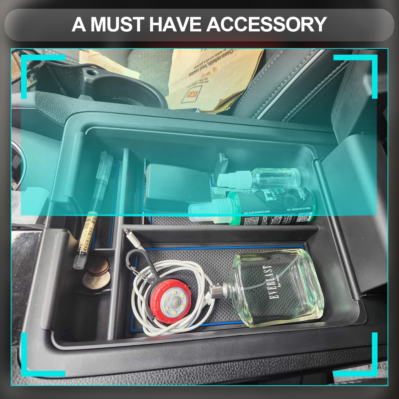 CDEFG 2023 2024 2025 Pilot Center Console Organizer Tray for 2023-2025 Honda Pilot Touring Sport EX-L Elite TrailSport LX Middle Console Storage Box 2024 2025 Ridgeline/ 2024-2026 Passport Accessory