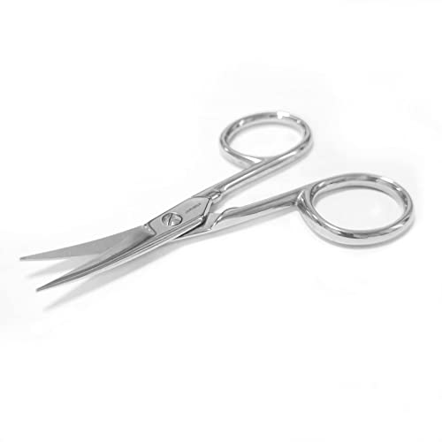 JARVISTAR Small Embroidery Curved Scissors, 4β Forged Stainless Steel Detail Craft Yarn Scissors, Pointed Tip Sharp Metal Precision Little Scissors for Fabric Sewing Needle Work, DIY craft
