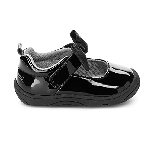 Stride Rite 360 Baby Girls Gracie Mary Jane Flat, Black, 3 Infant US