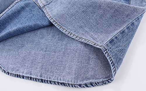 Hresadio Baby Boys Girls Denim shirt Kids Toddler Button Down Jeans Jacket Top Coat Outerwear(Blue 3-4T)