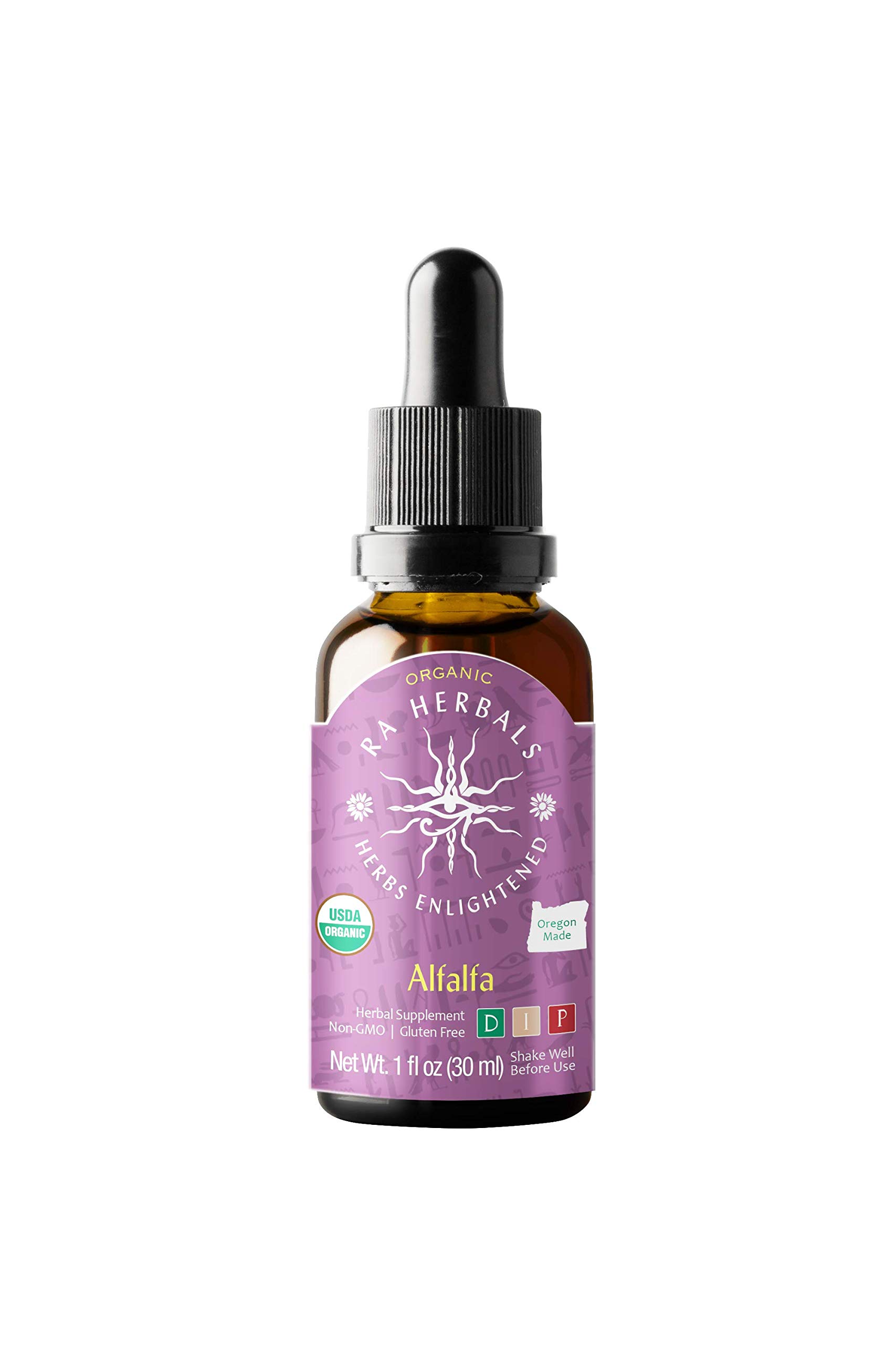Sun God Medicinals Ra Herbals Organic Alfalfa Liquid Extract - Detox Support - 1 fl oz