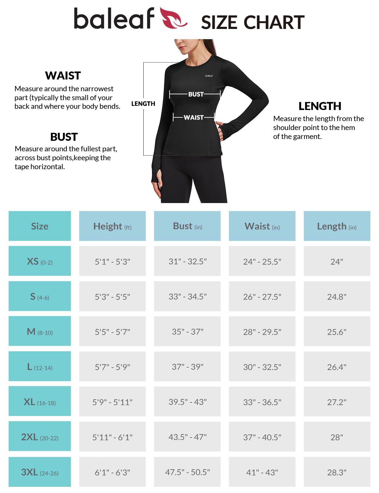 baleaf Women's Thermal Tops Long Sleeve Fleece Lined Running Workout Shirts Athletic Cold Weather Gear Winter Compression Zipper Pocket Black L