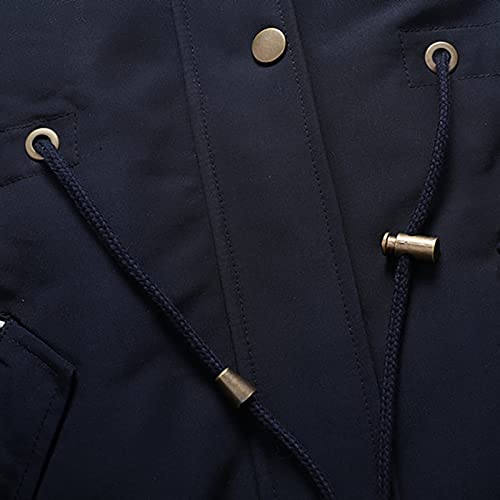 Chamarras para Mujer Women Thickened Puffer Jacket Winter Mid Length Sherpa Lined Coats Warm Windproof Outerwear Parka Jackets with Hood Fur Coat